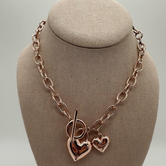 Guess | Jewelry | Vintage Guess Rose Gold Tone Heart Locket Chain ...